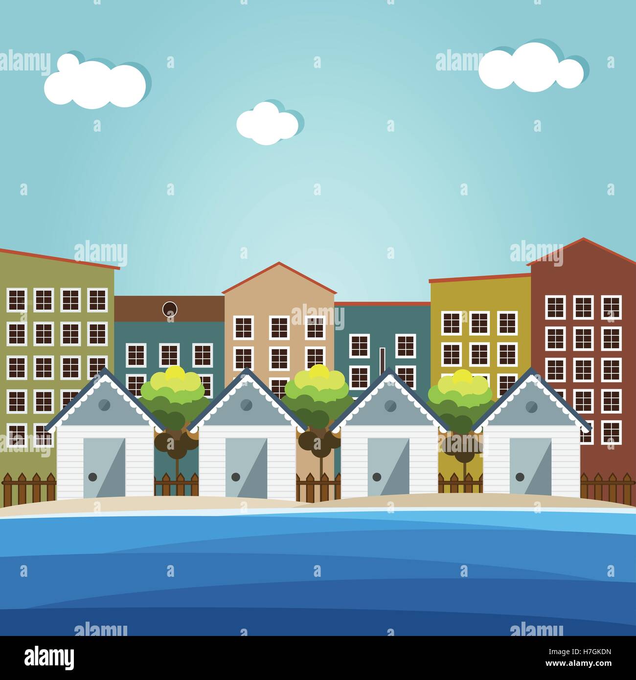 Sea haze background Stock Vector Images - Alamy