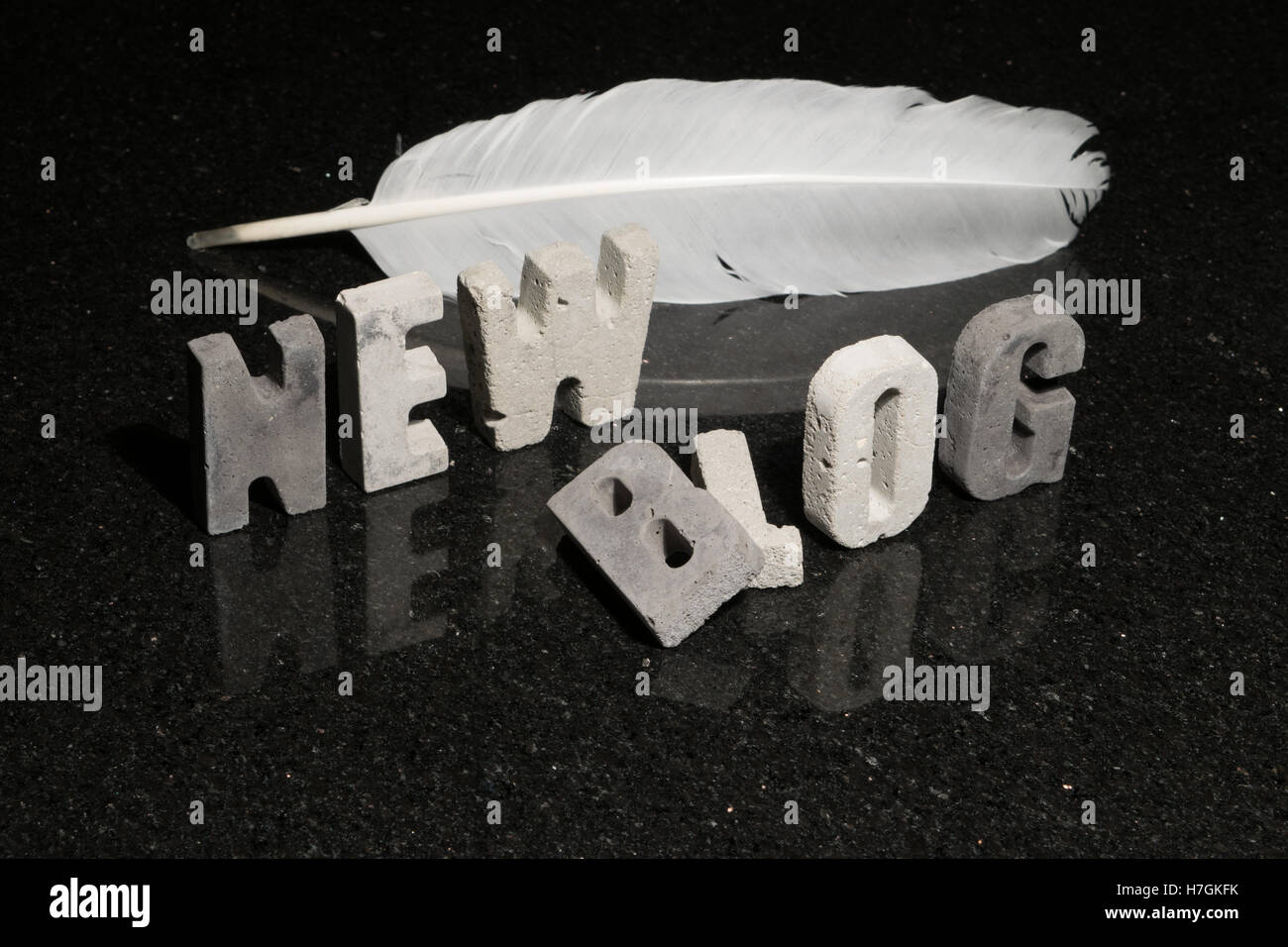 Conceptual or abstract illustration of launching a new blog Stock Photo ...