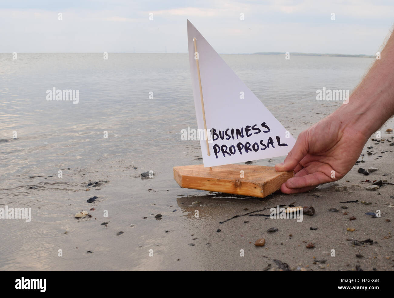 Abstract illustration of launching a business proposal Stock Photo - Alamy