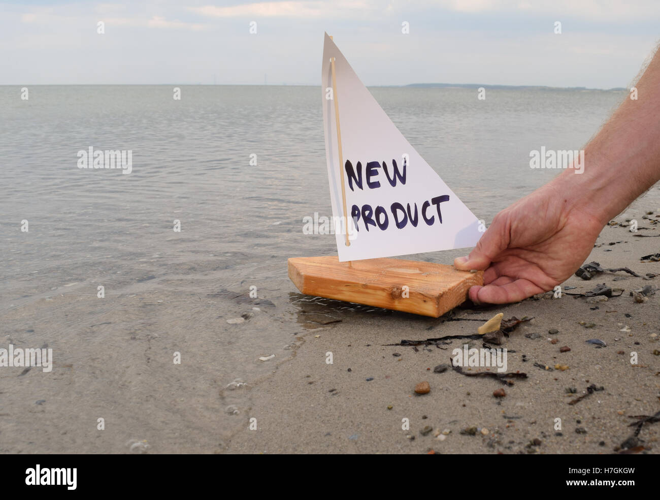 Abstract illustration of launching a new product Stock Photo - Alamy