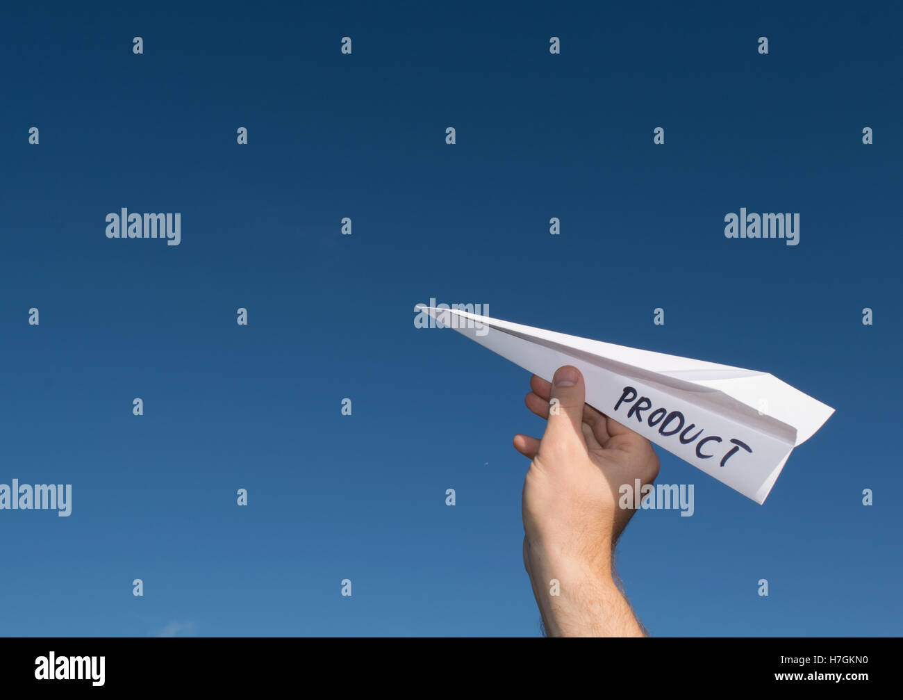 Conceptual illustration of launching a new product Stock Photo - Alamy
