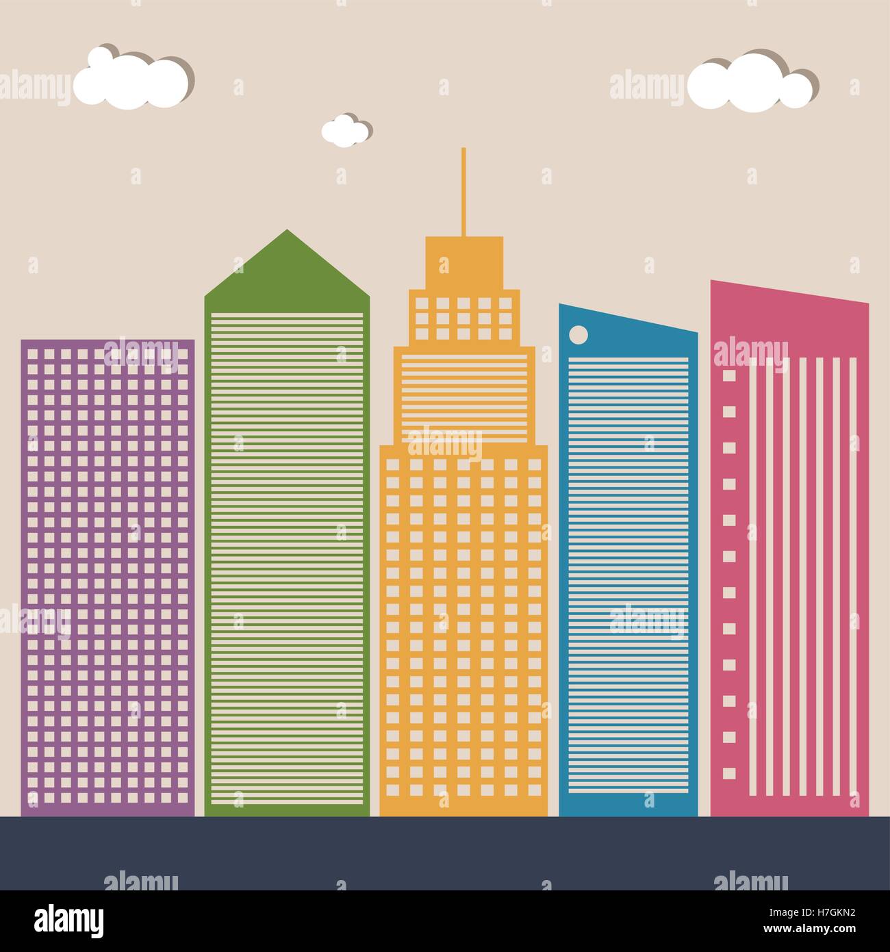 Modern Business City Concept Stock Vector Image & Art - Alamy