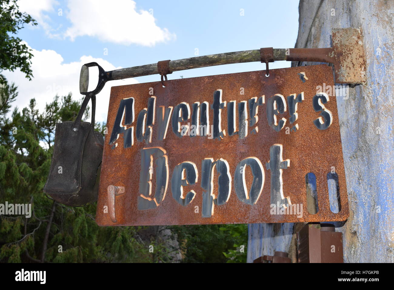 Adventurers depot - last shop before the wilderness Stock Photo - Alamy