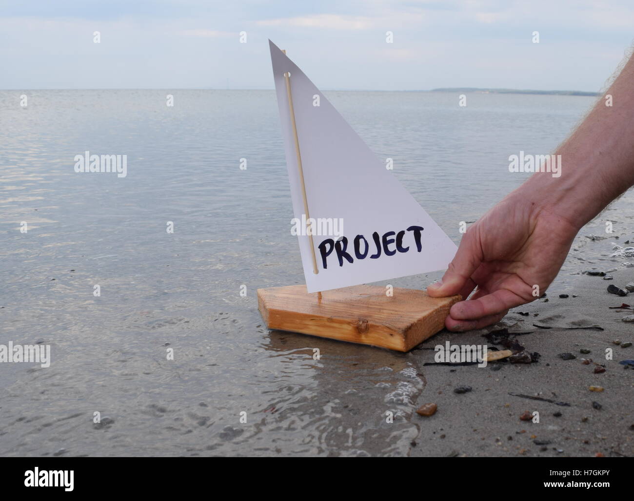 Abstract illustration of launching or starting a new project Stock ...