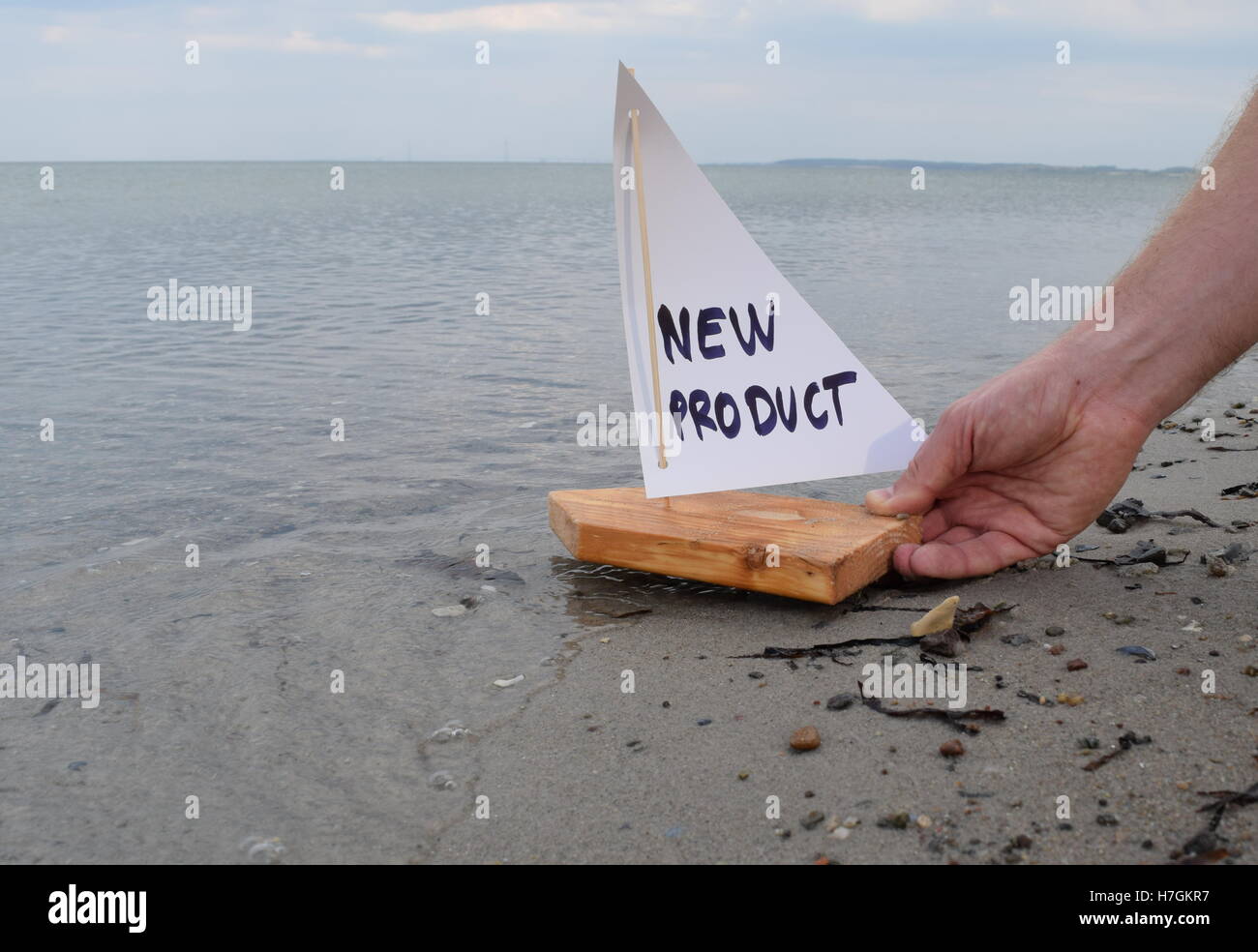 Abstract illustration of launching a new product Stock Photo - Alamy