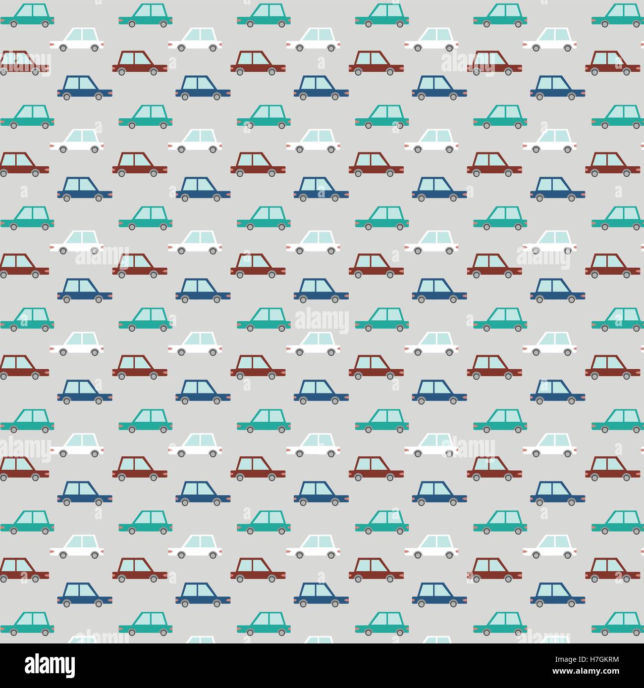 Blue Retro Cars Pattern Stock Vector Image & Art - Alamy