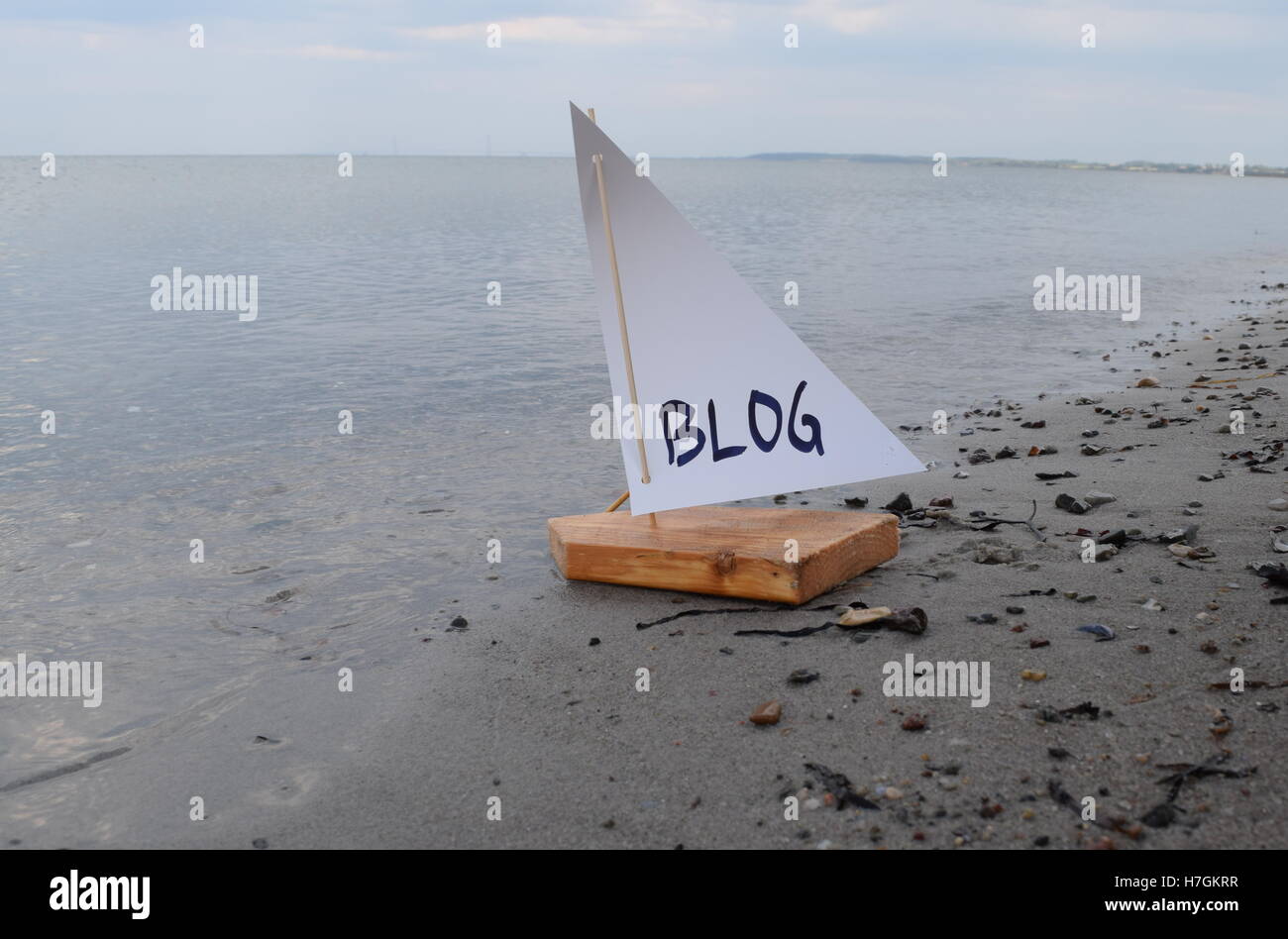 Abstract illustration of launching a new blog Stock Photo - Alamy