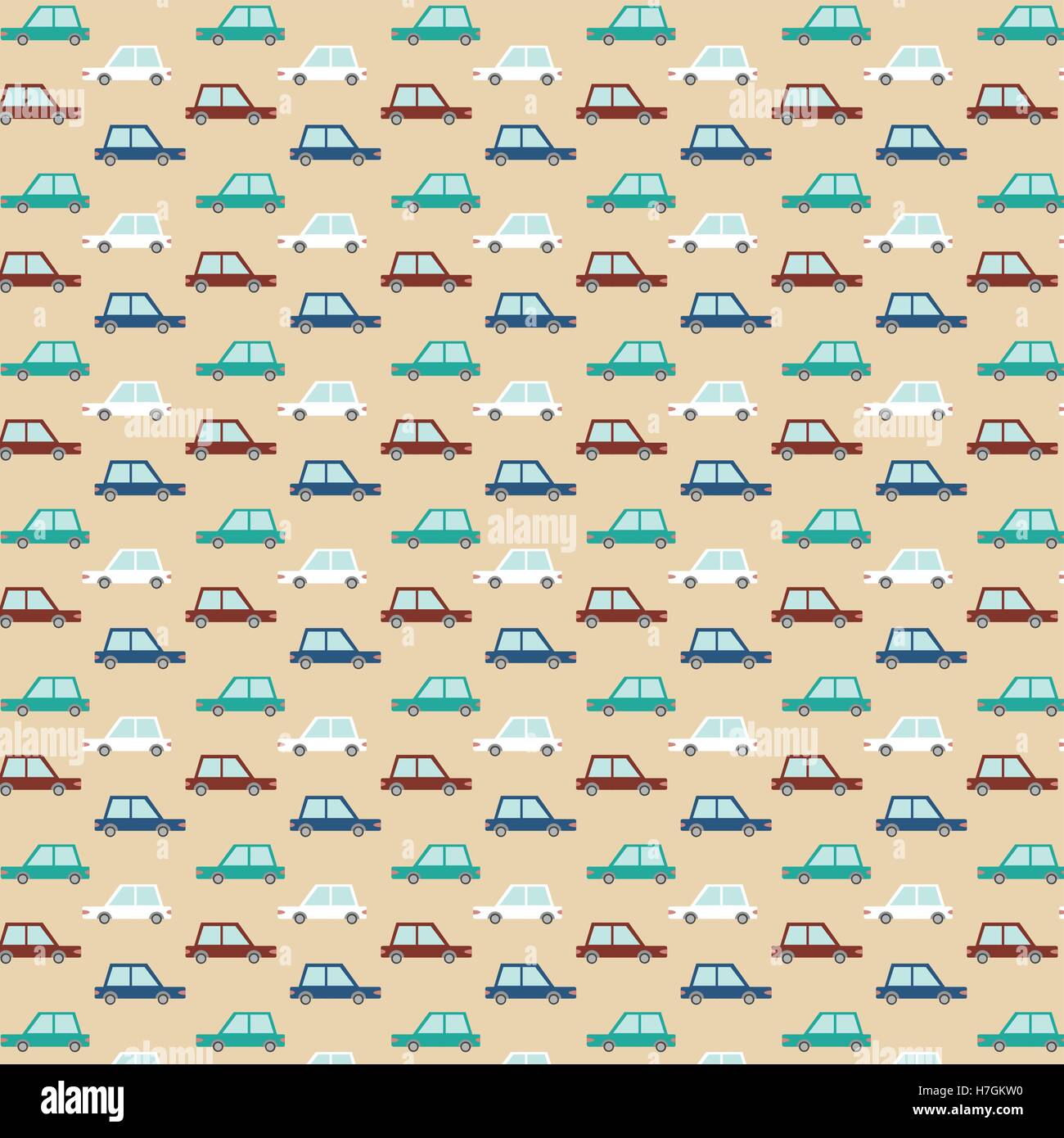 Blue Retro Cars Pattern Stock Vector Image & Art - Alamy