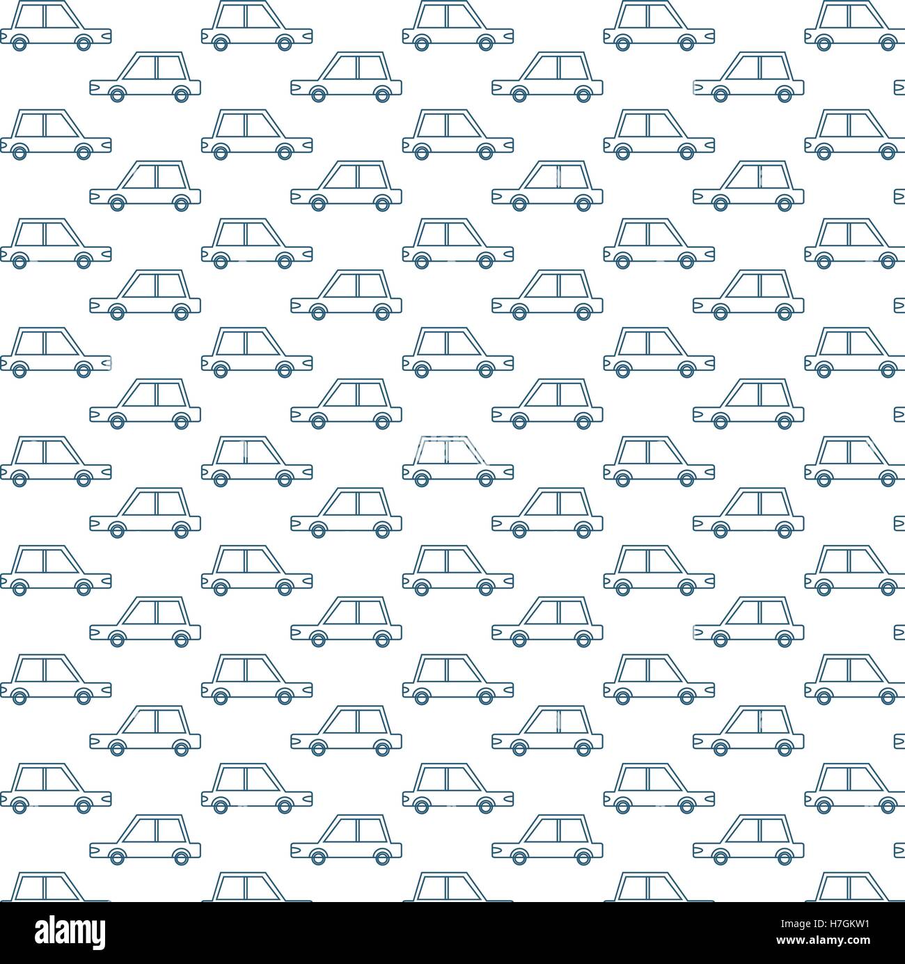 Blue Retro Cars Pattern Stock Vector Image & Art - Alamy