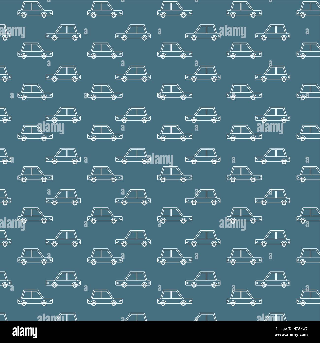 Blue Retro Cars Pattern Stock Vector Image & Art - Alamy