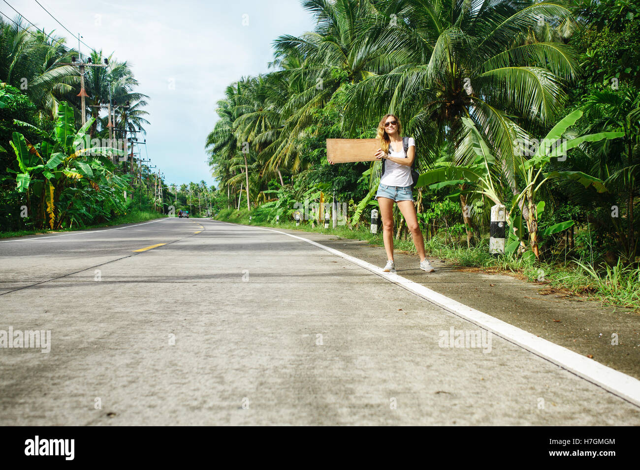 Hitch hiker thumb hi-res stock photography and images - Alamy