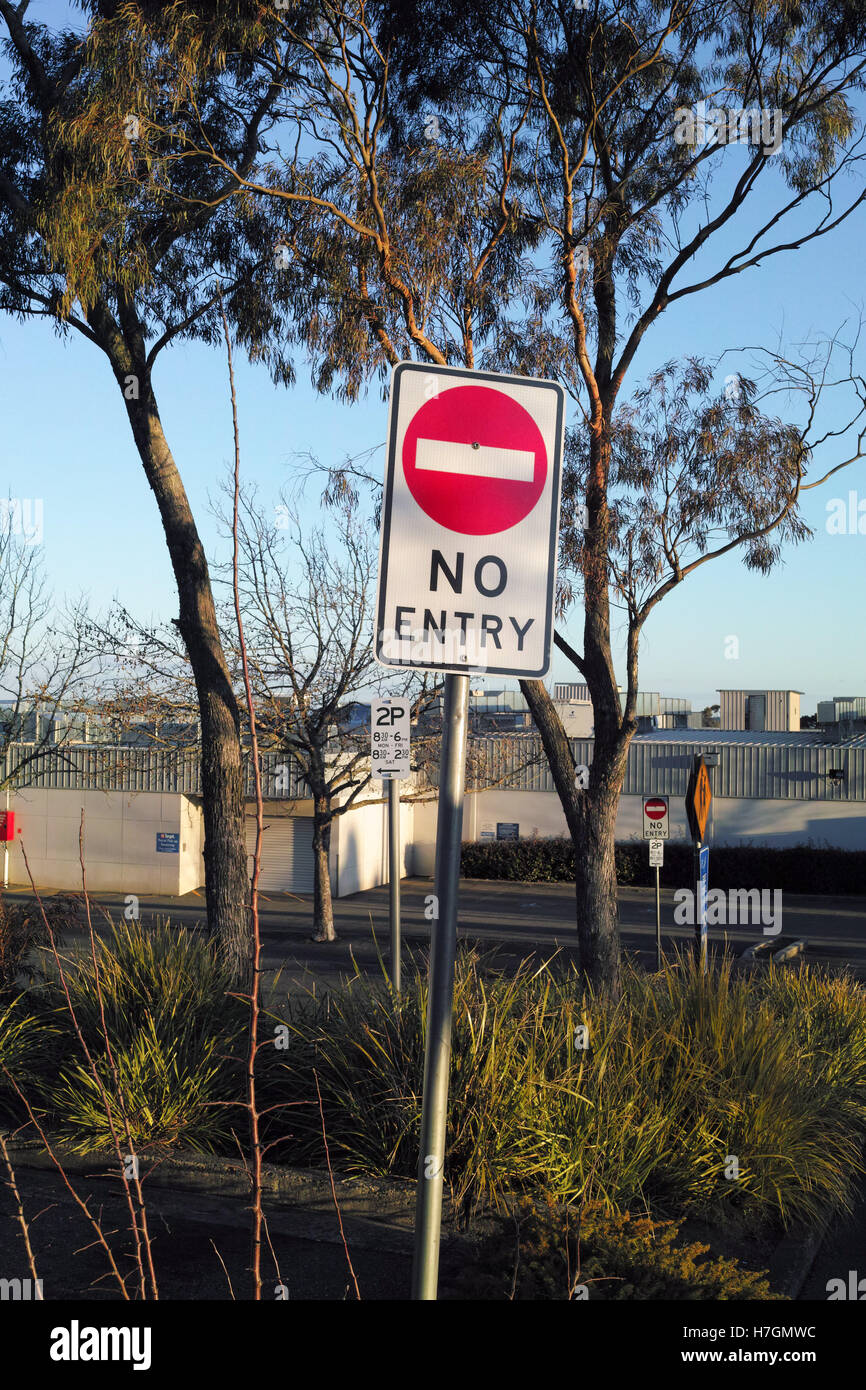 Various traffic signs in Katoomba town centre in the Blue Mountains ...