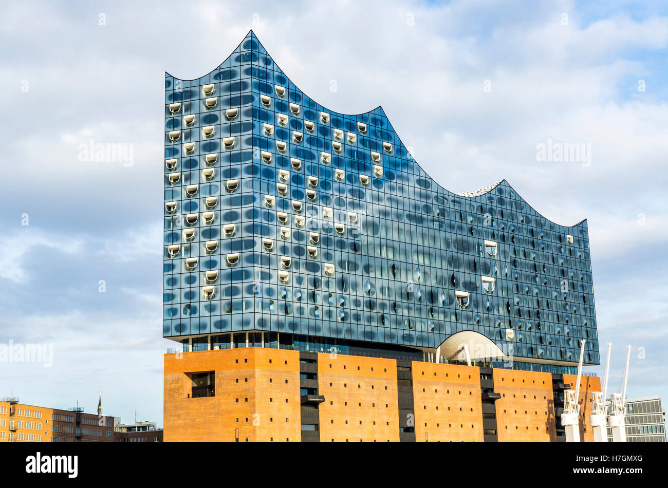 The new Elbphilharmonie, philharmonic concert hall, in the Hafencity ...