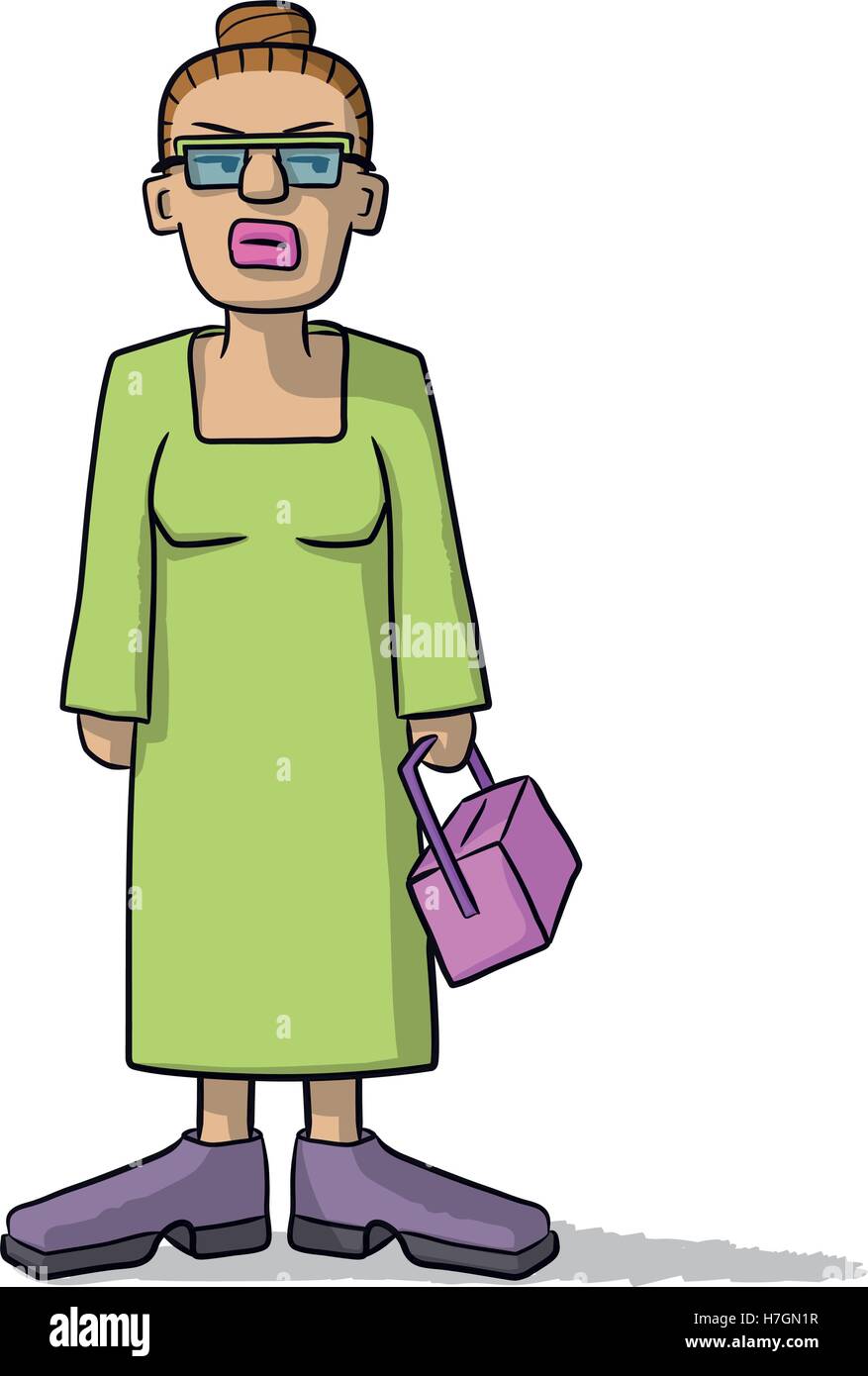 cartoon woman with a suspicious look Stock Vector Image & Art - Alamy