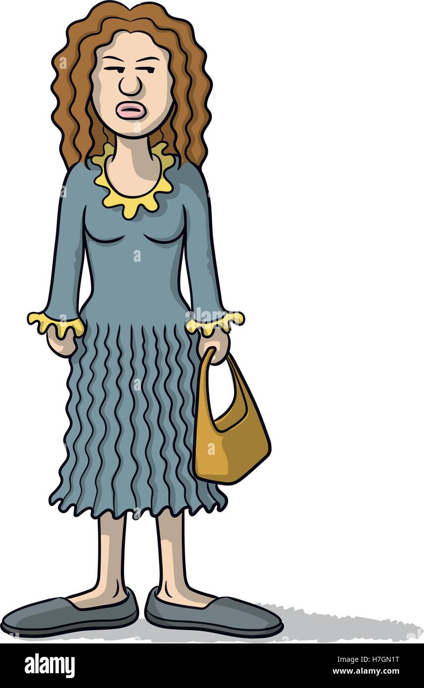 cartoon woman with a suspicious look Stock Vector Image & Art - Alamy