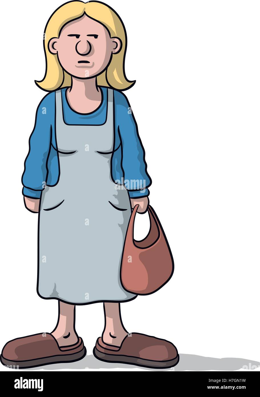 cartoon woman with a suspicious look Stock Vector Image & Art - Alamy