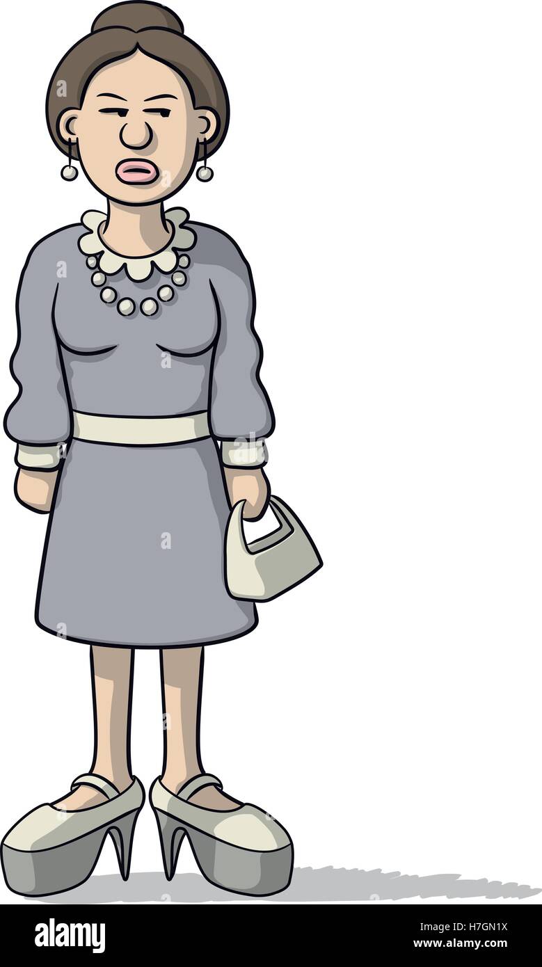 cartoon woman with a suspicious look Stock Vector Image & Art - Alamy