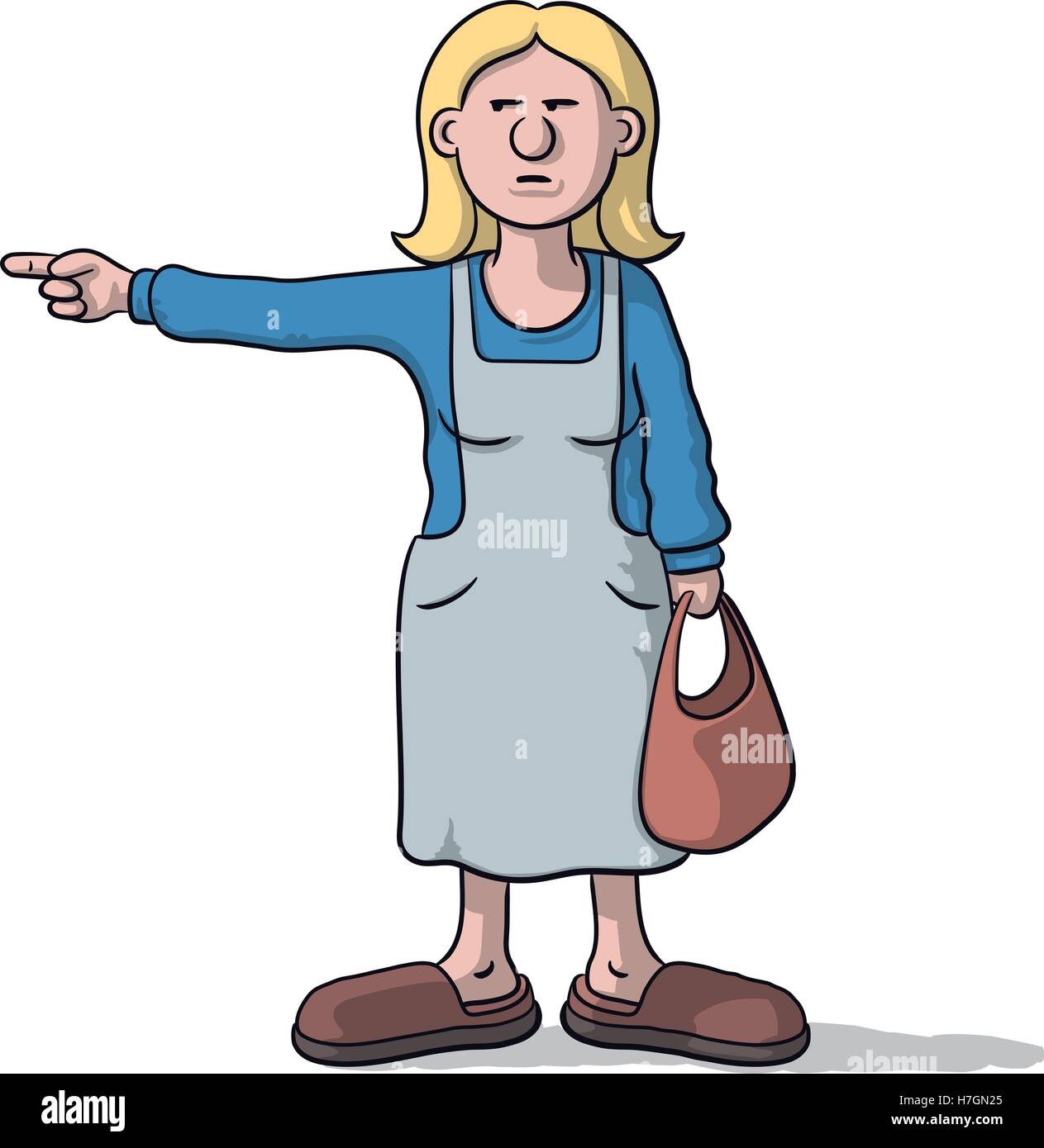 cartoon woman with a suspicious look indicates Stock Vector Image & Art ...