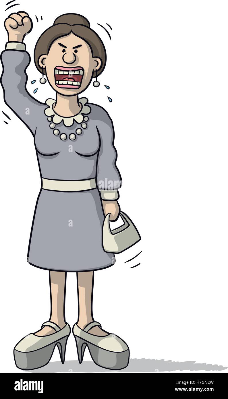 Angry Person Cartoon Girl