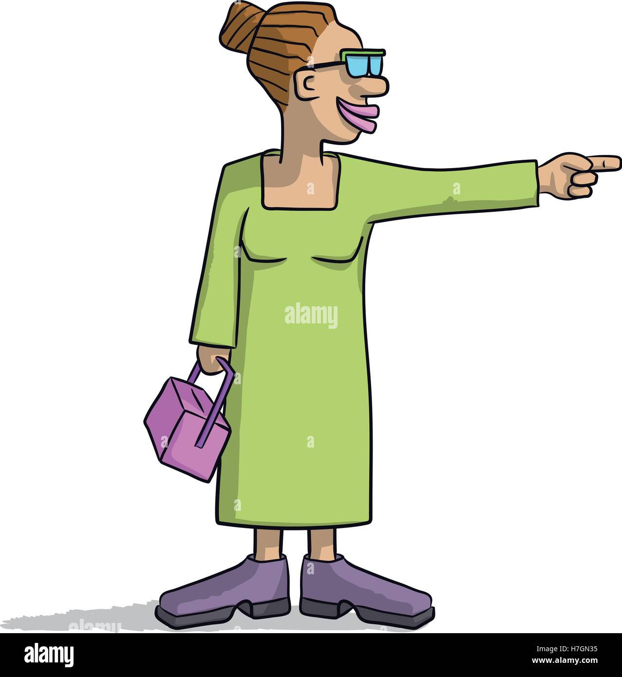 woman shows smiling Stock Vector Image & Art - Alamy