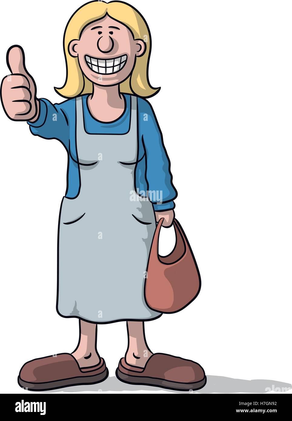 Thumbs up woman Stock Vector Images - Alamy