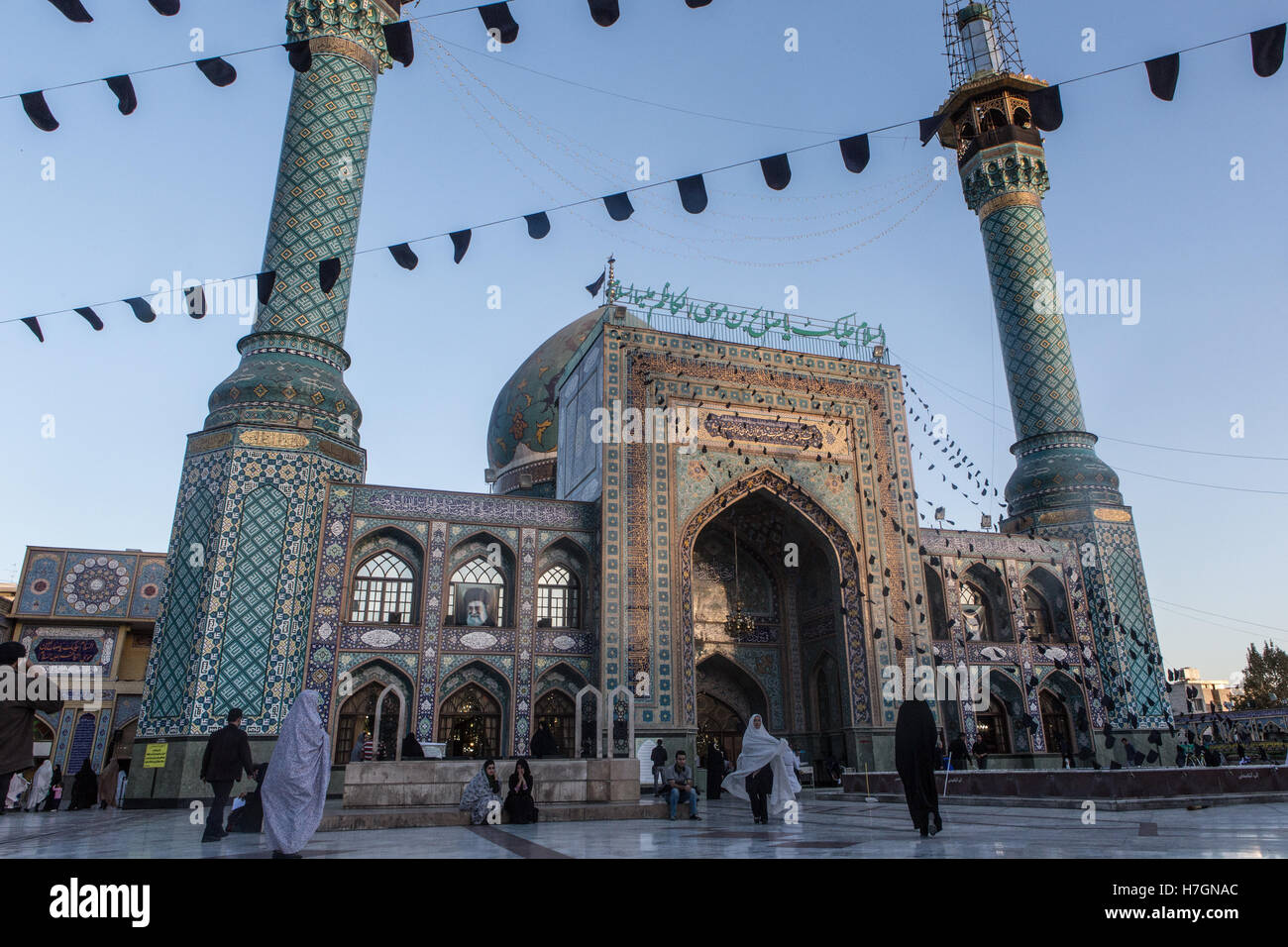 exterior of imam zadeh saleh mosque in tehran Stock Photo - Alamy