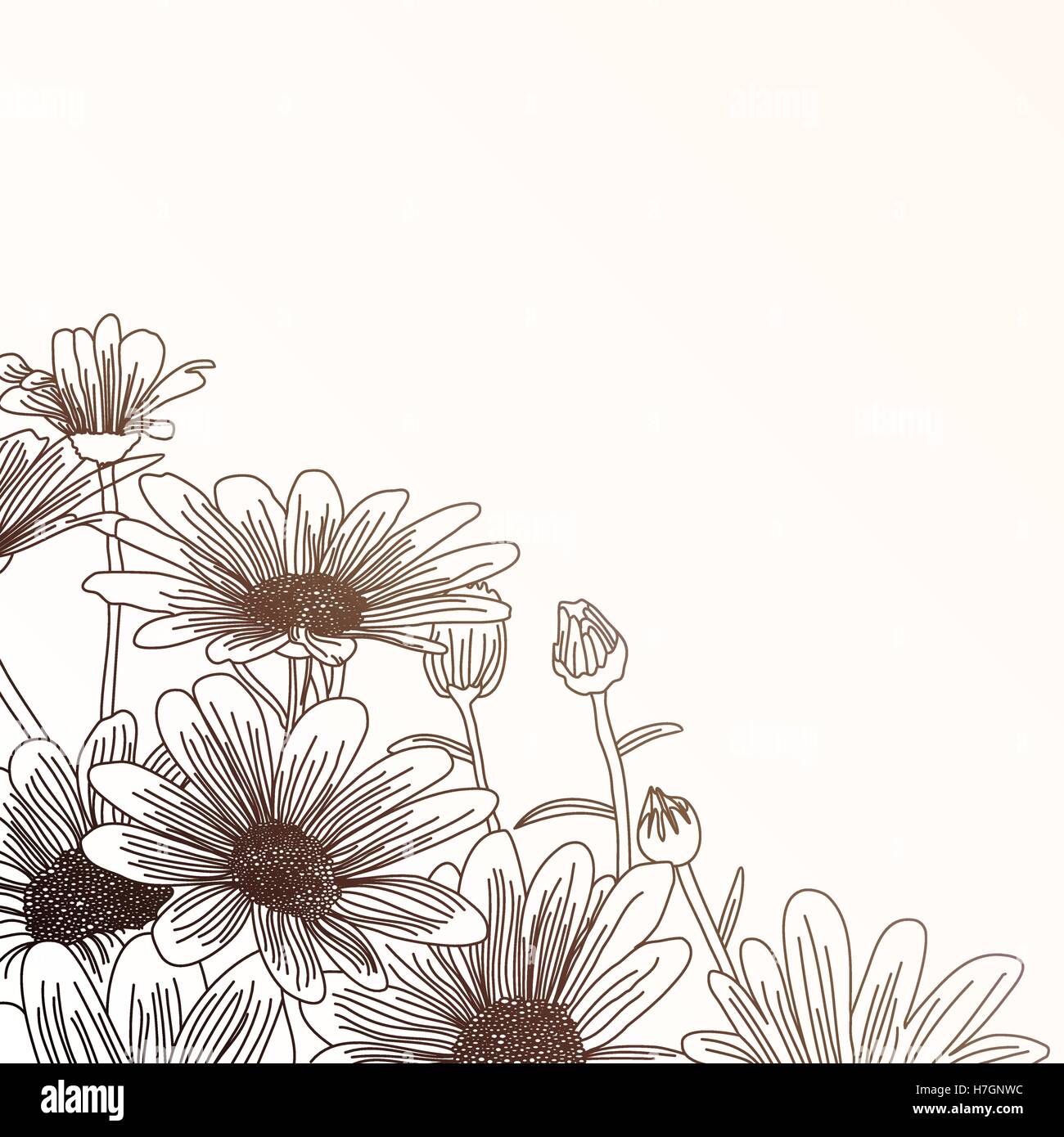 Daisy Drawing Outline