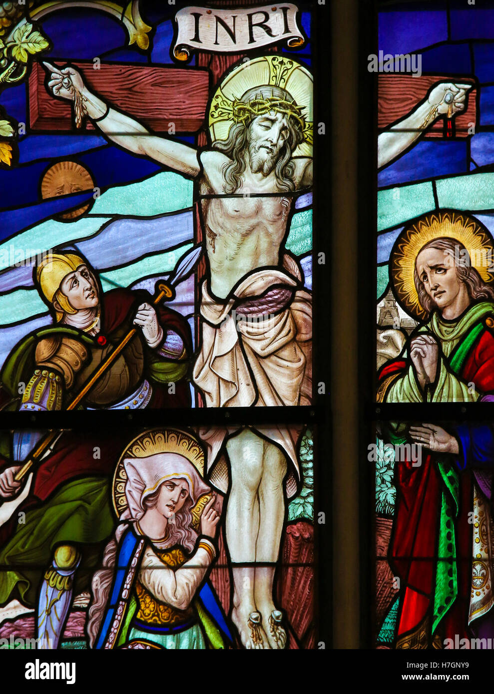 Crucifixion of jesus painting longinus hi-res stock photography and ...