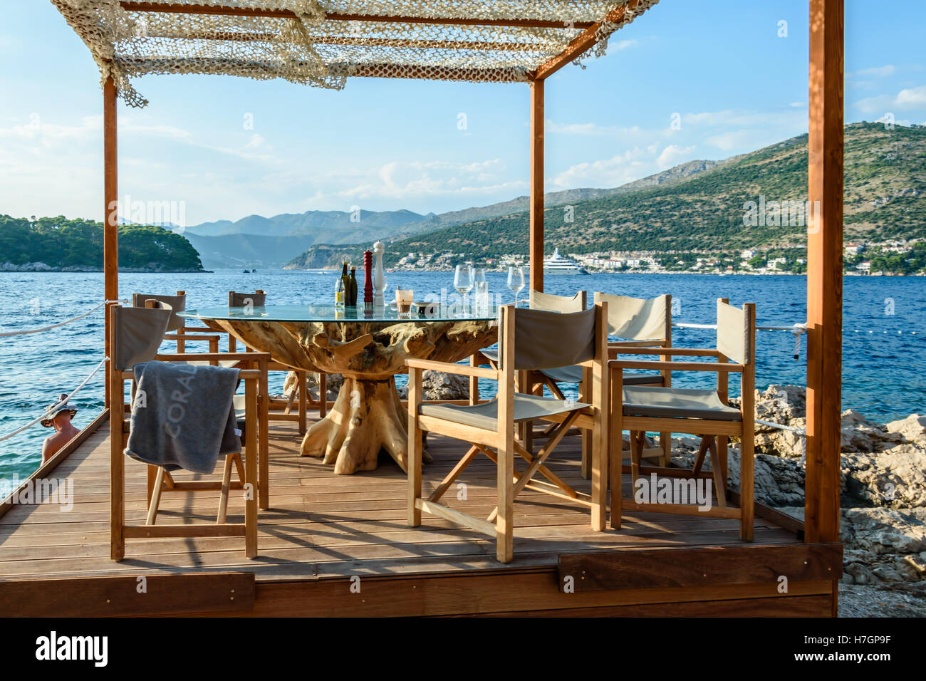 Wooden beach bar Stock Photo - Alamy