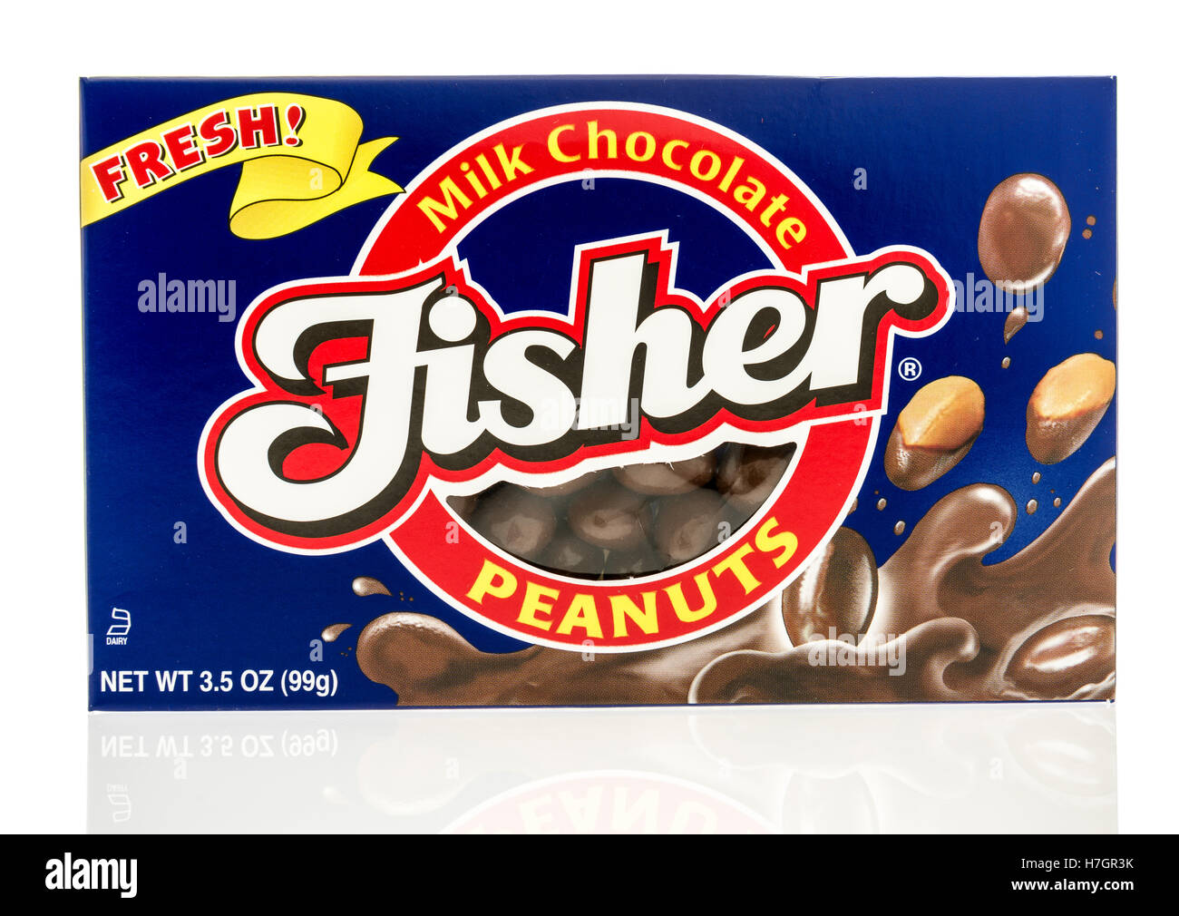 Winneconne, WI - 2 November 2016: Package of Fishers milk chocolate ...