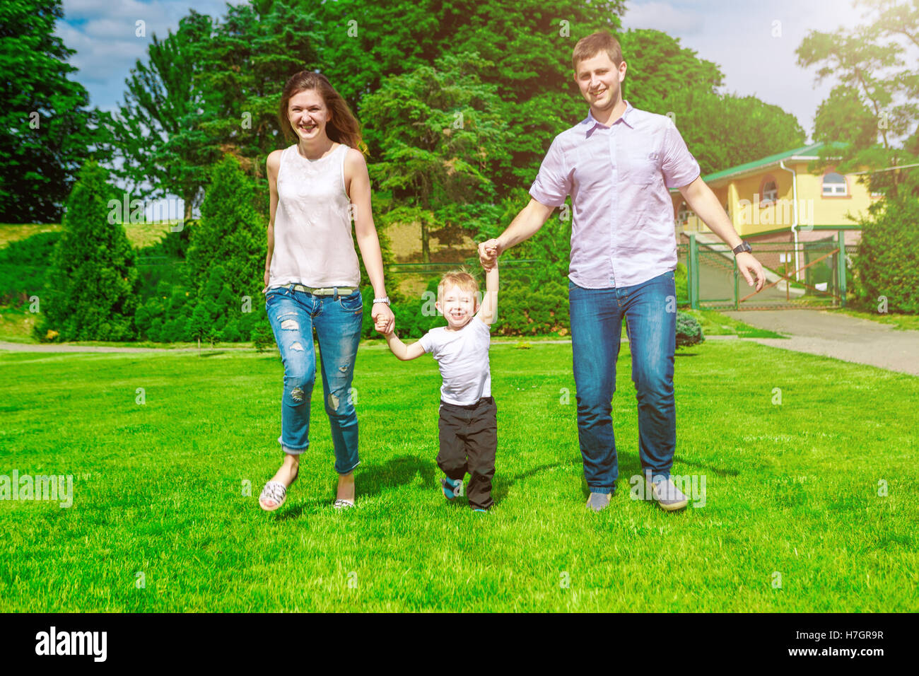 family - enjoying the life together Stock Photo - Alamy