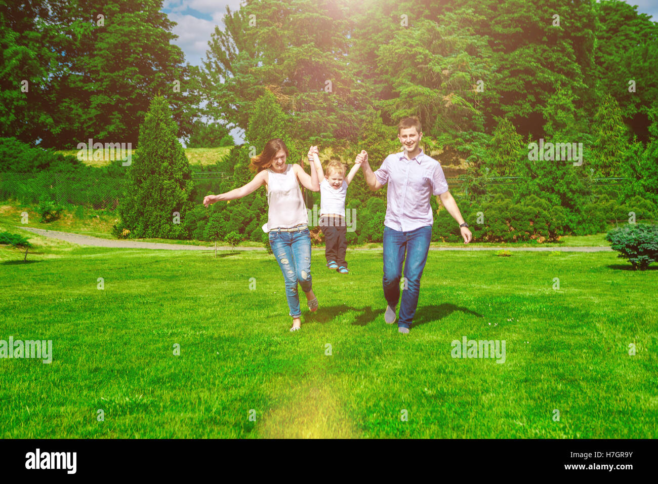 family - enjoying the life together Stock Photo - Alamy