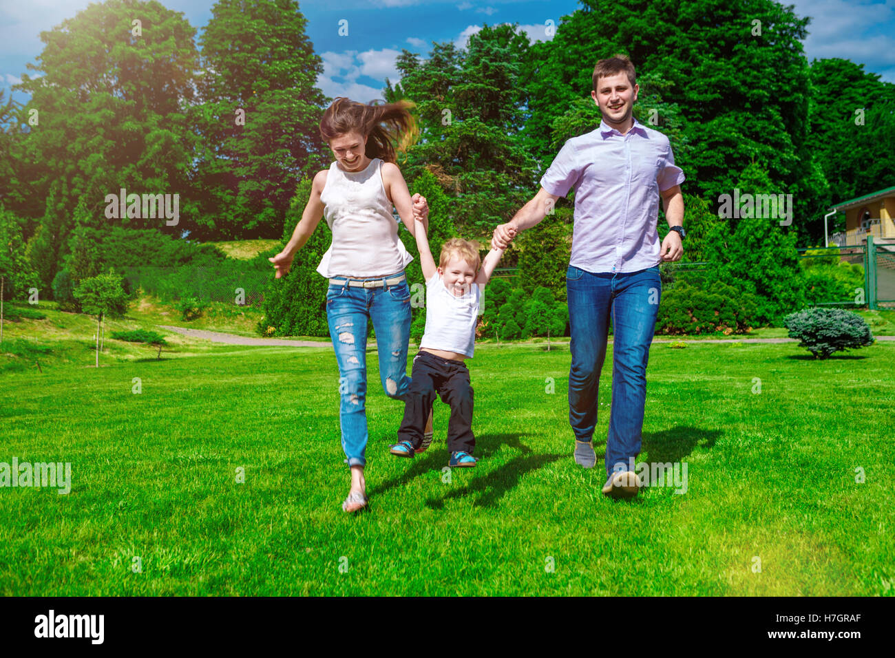 family - enjoying the life together Stock Photo - Alamy