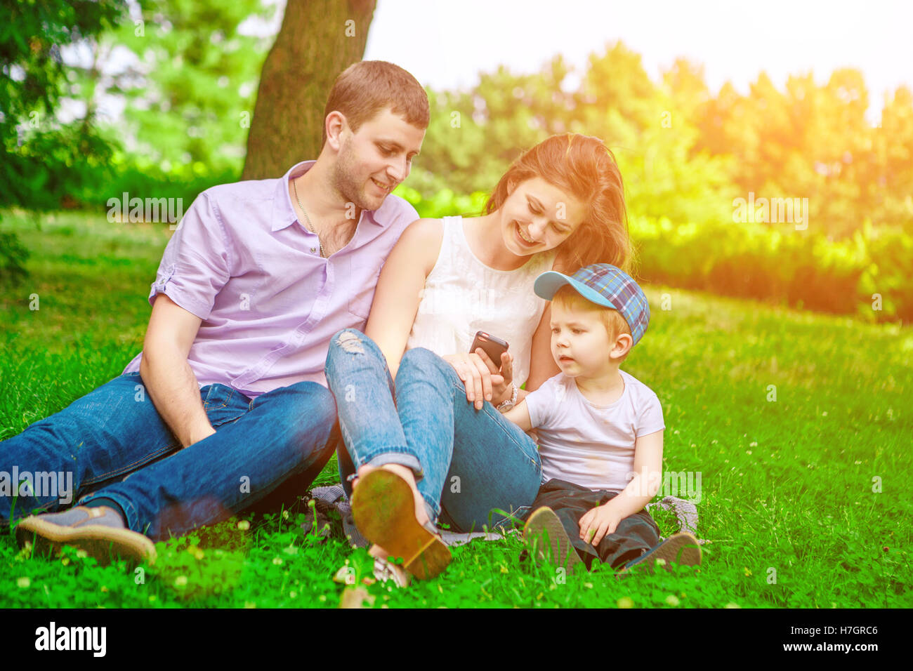 family - enjoying the life together Stock Photo - Alamy