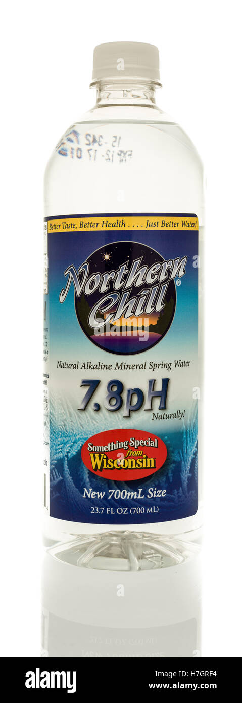 Winneconne, WI - 3 November 2016: Bottle of Northern Chill drinking ...