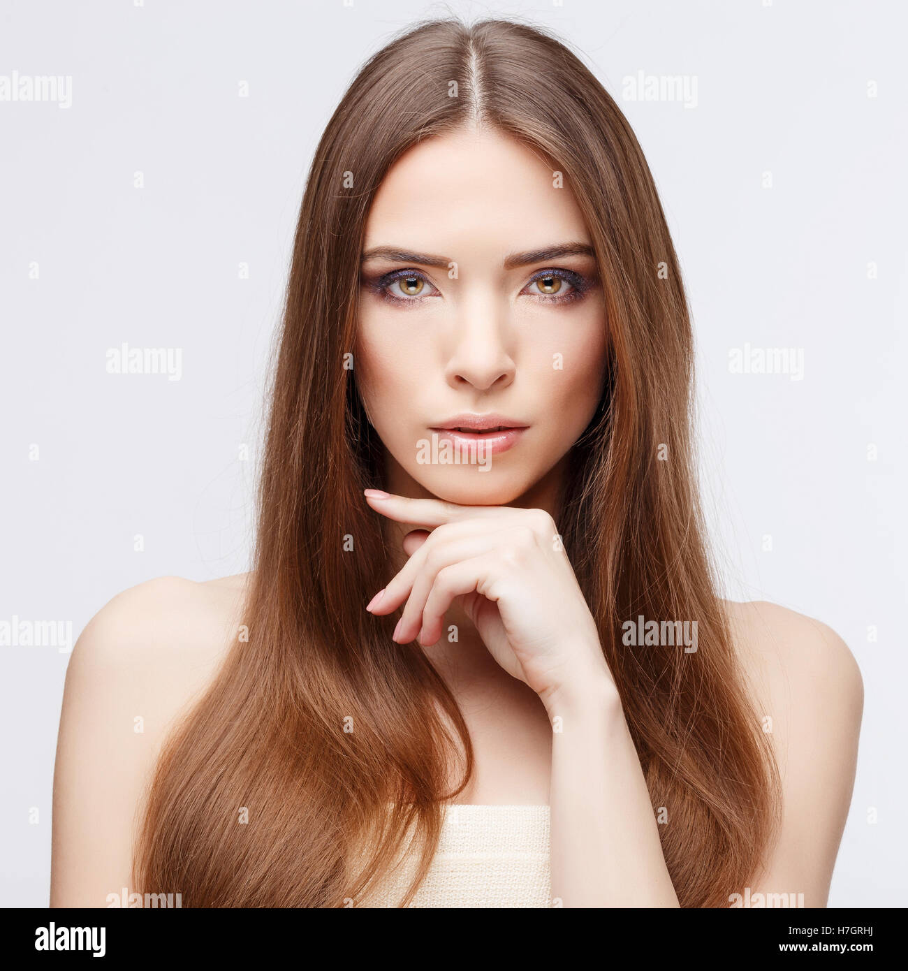 Beautiful Woman with Clean Fresh Skin Stock Photo - Alamy