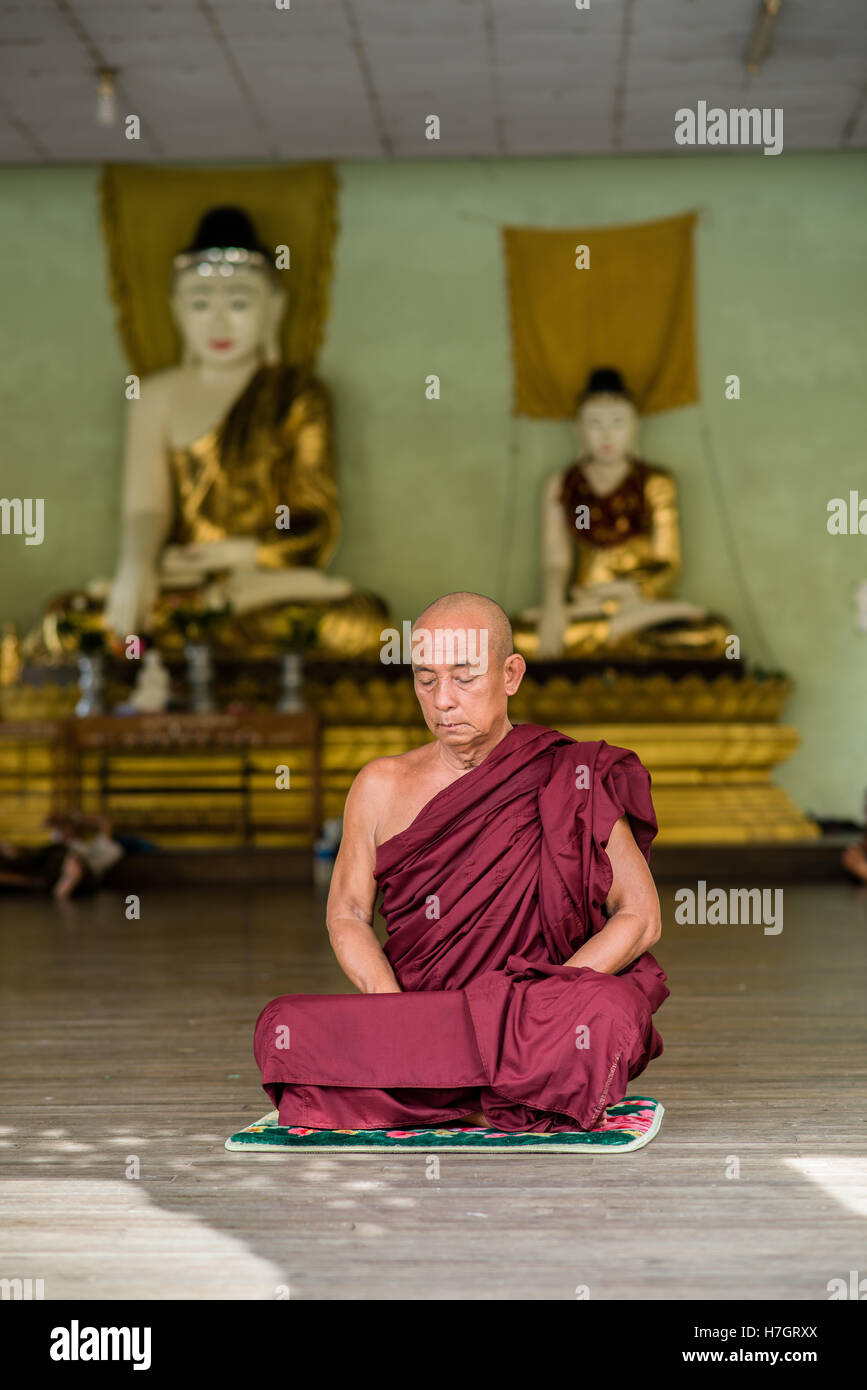 Monk preying hi-res stock photography and images - Alamy