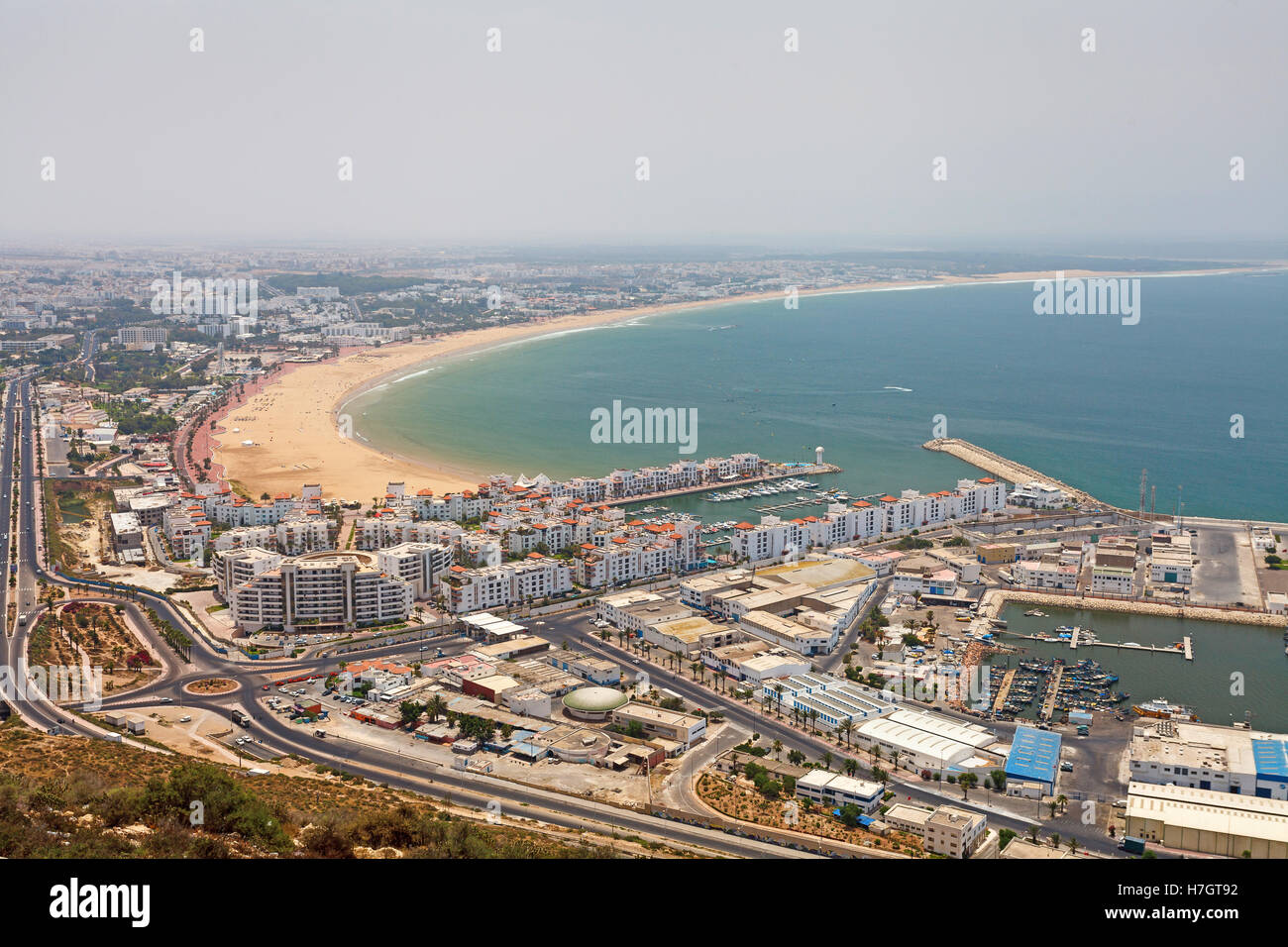 Top view on Agadir and Atlantic Ocean, Morocco, Africa Stock Photo - Alamy