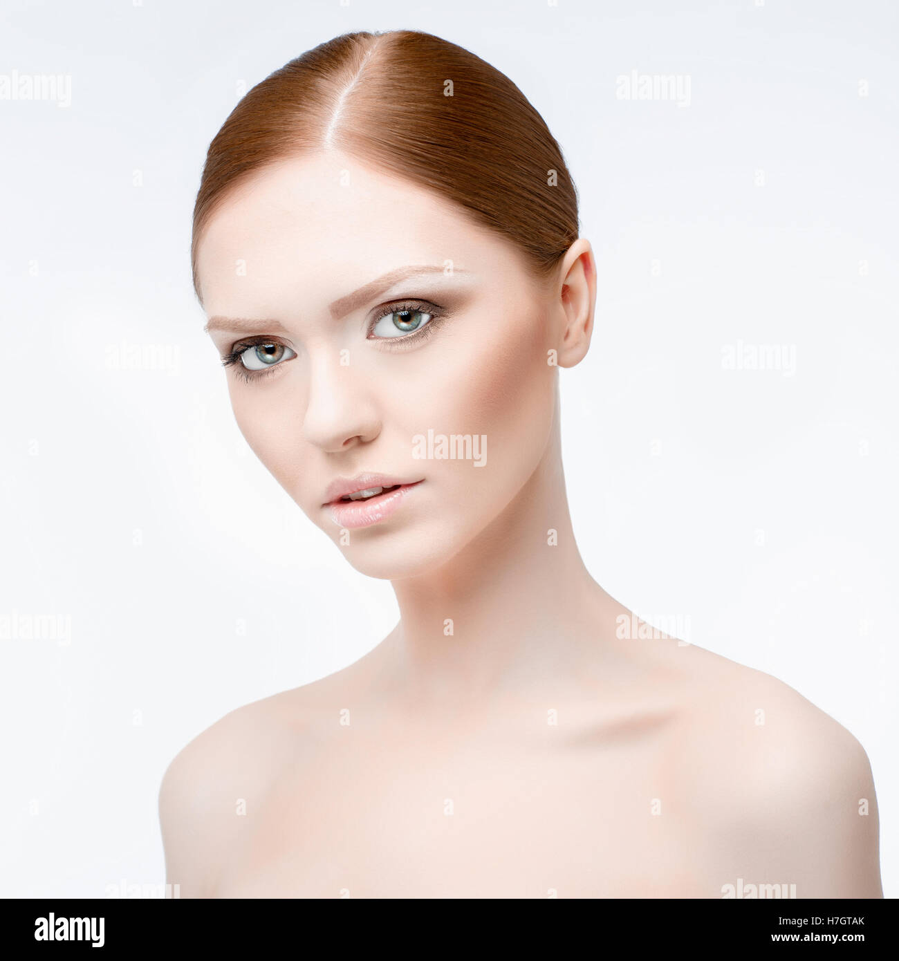 Beautiful Woman with Clean Fresh Skin Stock Photo - Alamy