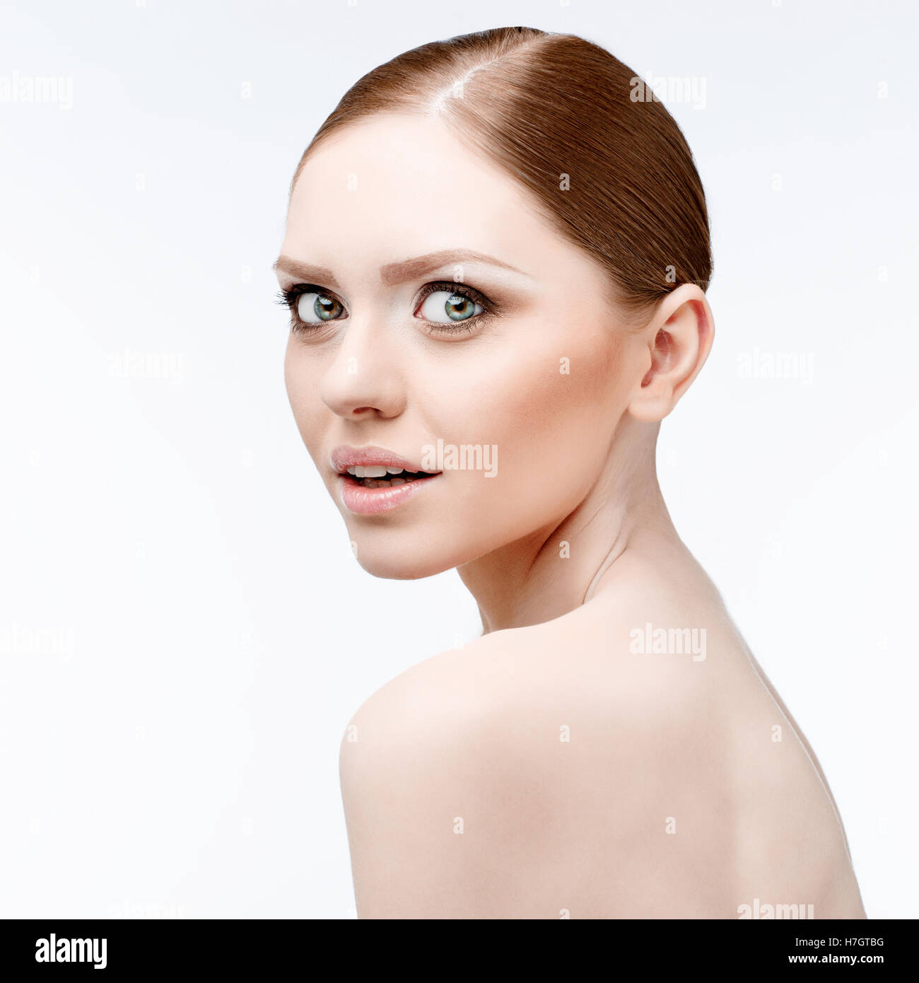 Beautiful Woman with Clean Fresh Skin Stock Photo - Alamy