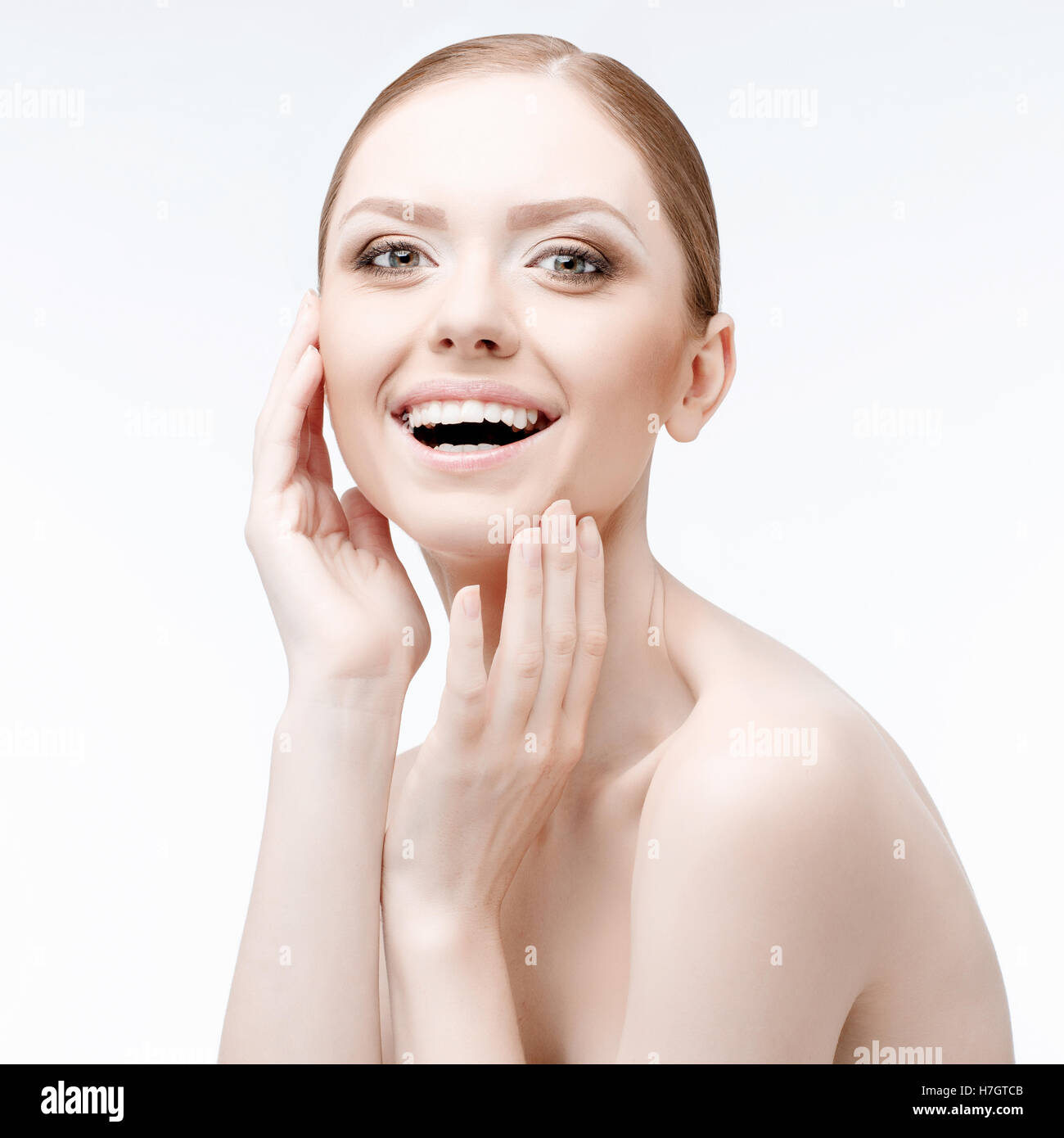 Beautiful Woman with Clean Fresh Skin Stock Photo - Alamy
