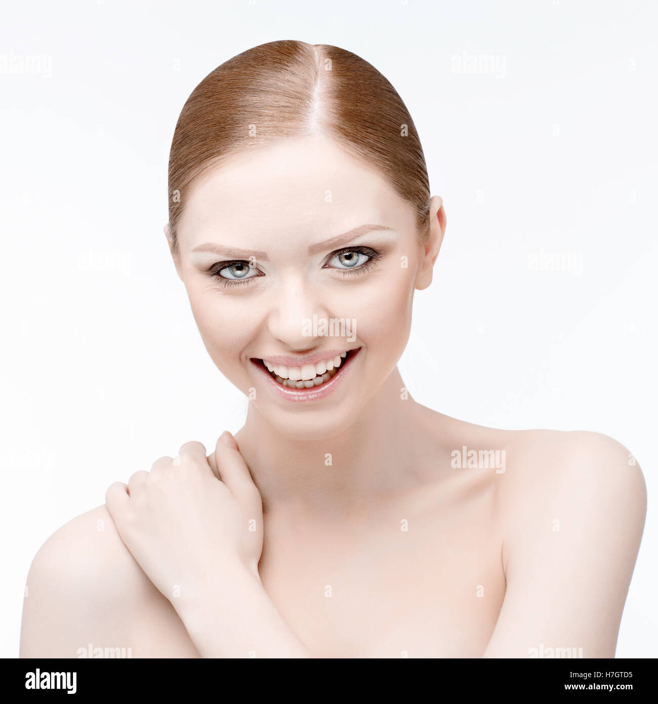 Beautiful Woman with Clean Fresh Skin Stock Photo - Alamy