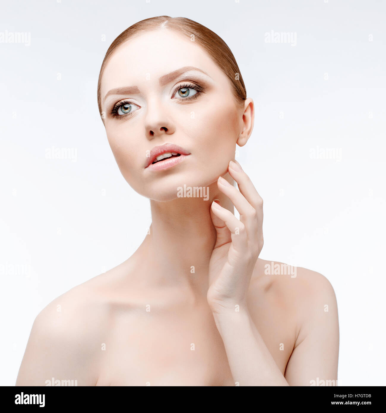 Beautiful Woman with Clean Fresh Skin Stock Photo - Alamy