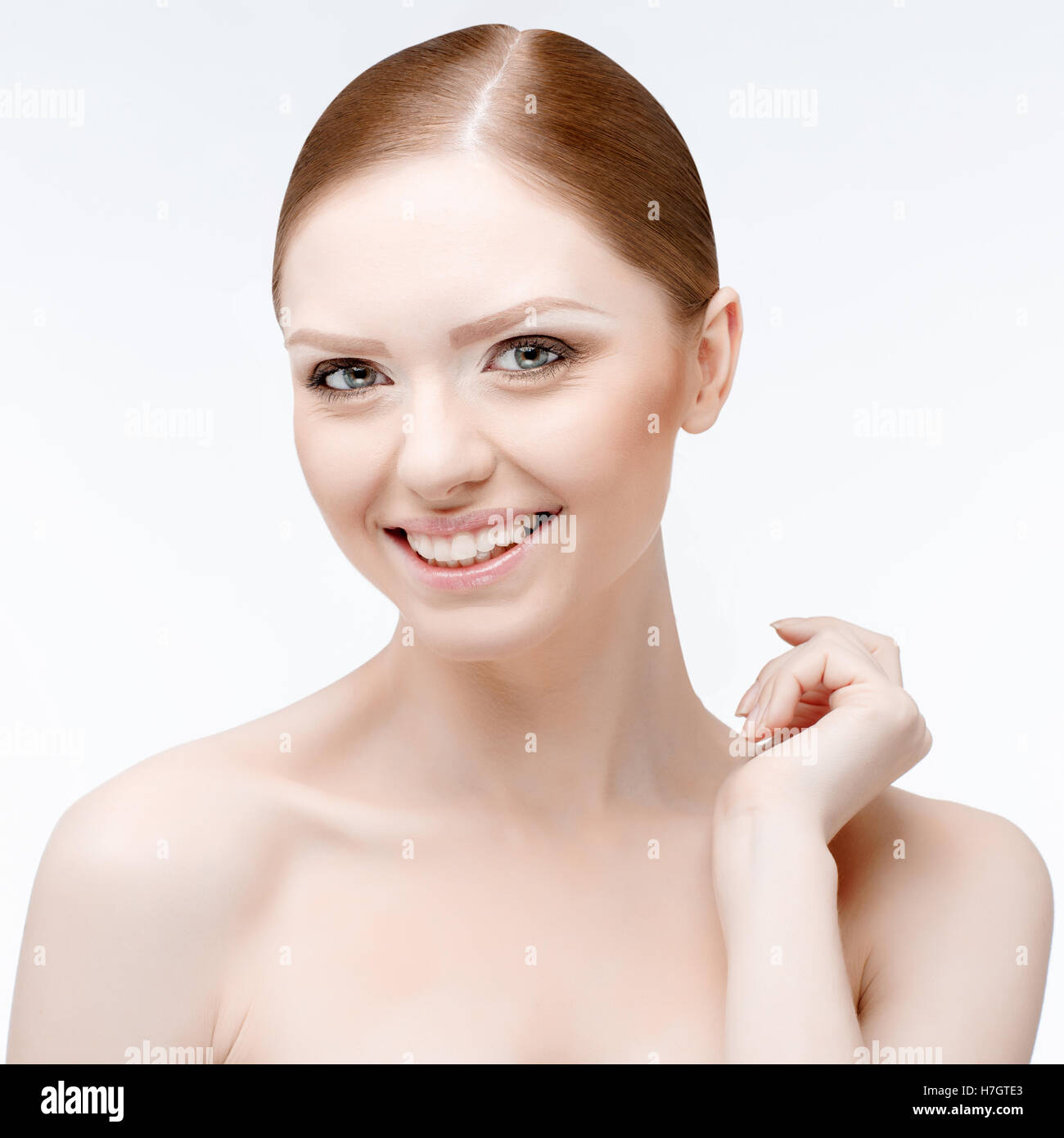 Beautiful Woman with Clean Fresh Skin Stock Photo - Alamy