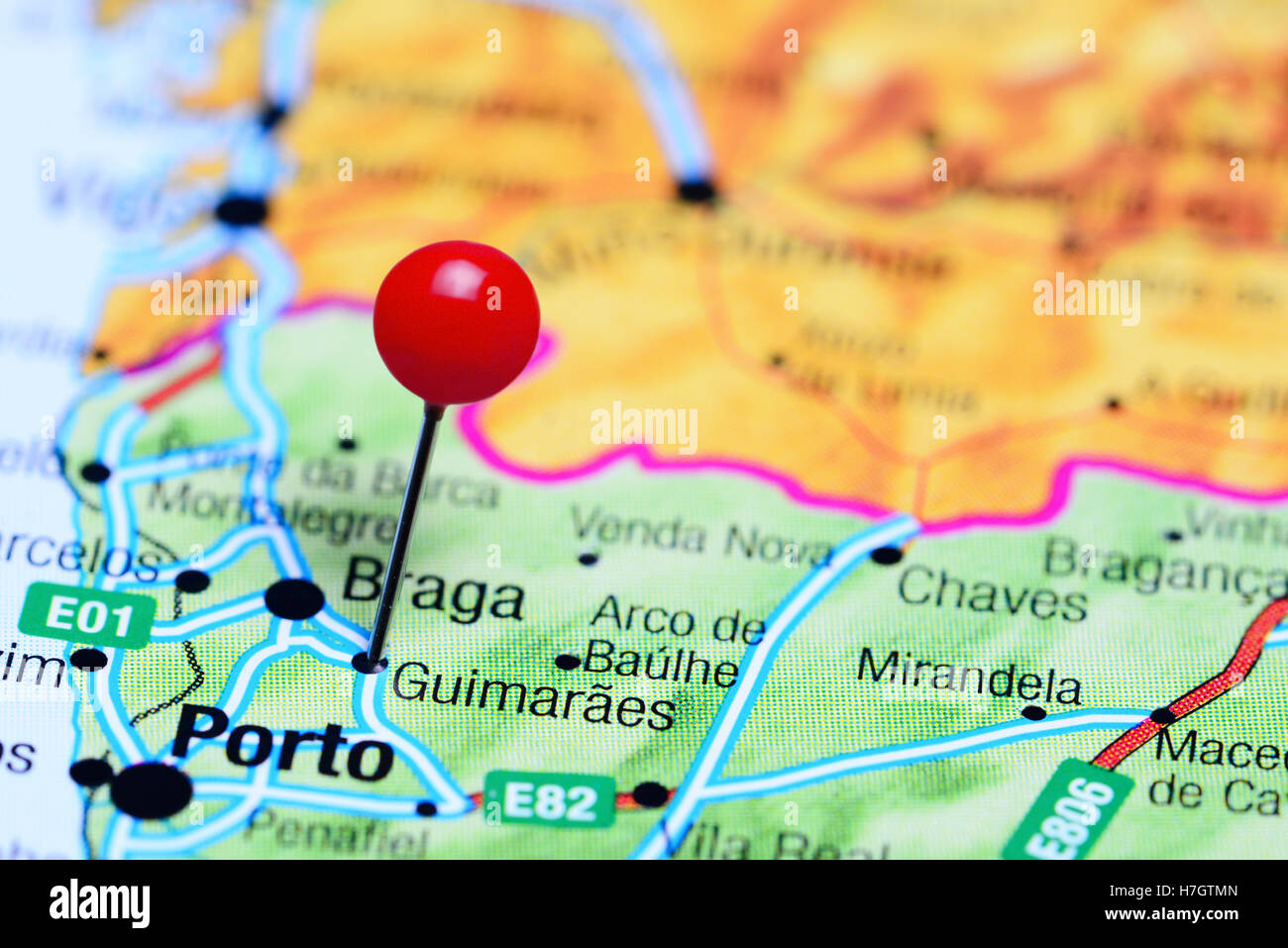 Guimaraes on a map hi-res stock photography and images - Alamy