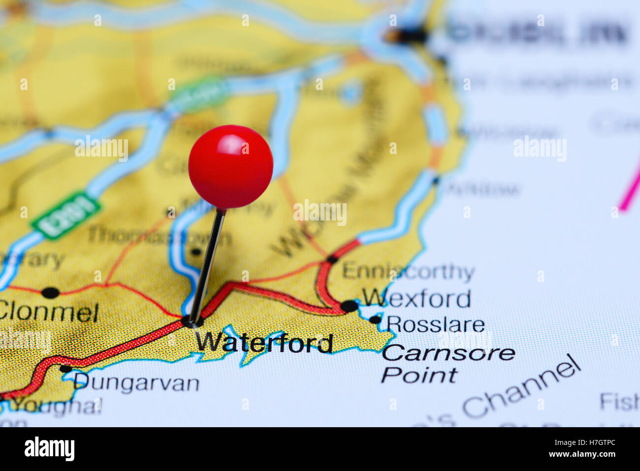 Waterford on a map hi-res stock photography and images - Alamy