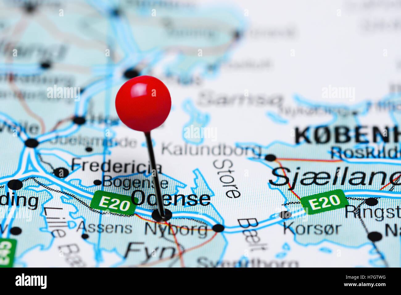 Odense city map hi-res stock photography and images - Alamy