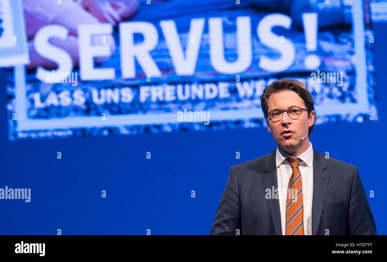 Munich, Germany. 4th Nov, 2016. CSU General Secretary, Andreas Scheuer ...