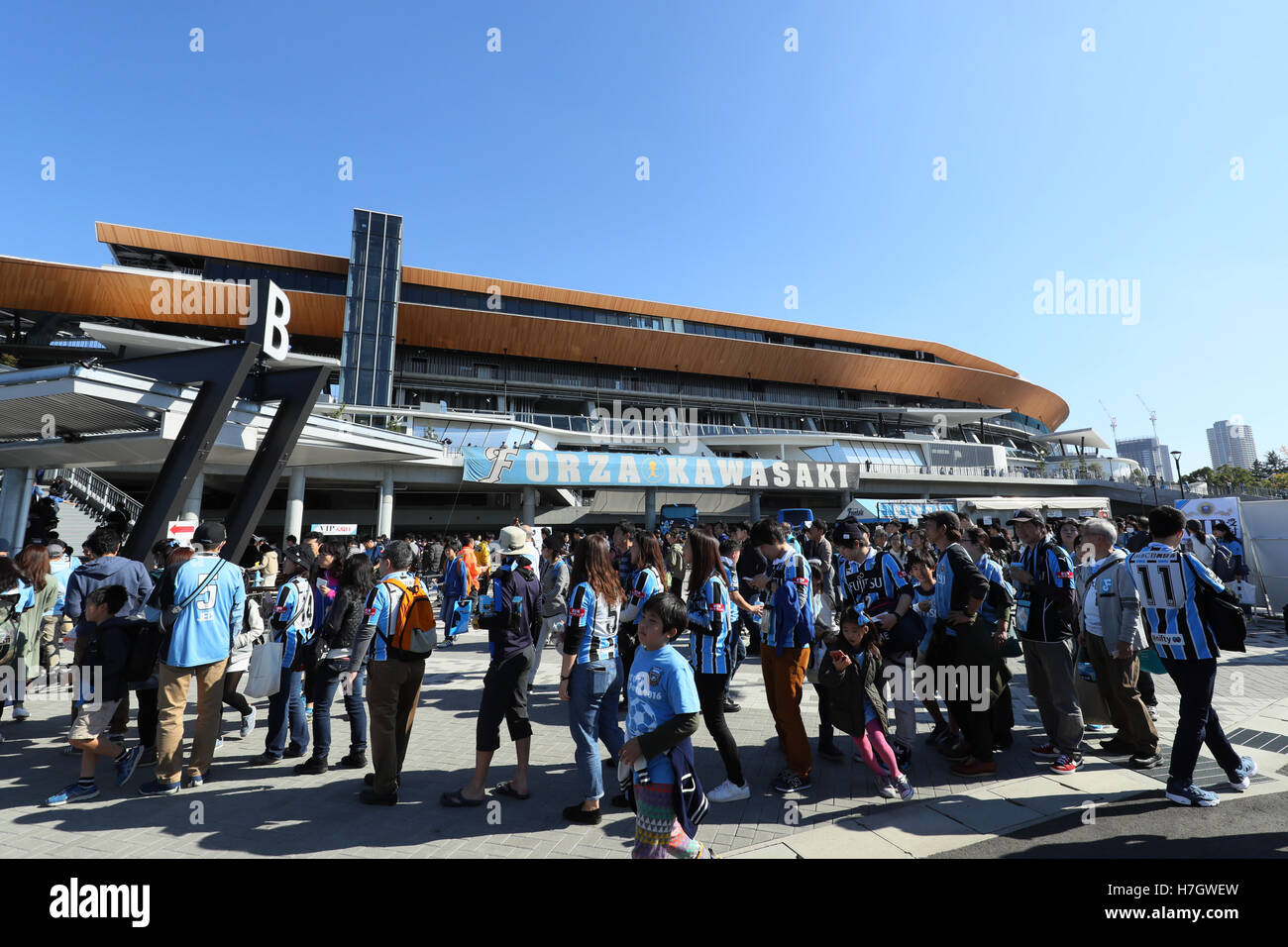 Kawasaki Todoroki Stadium, Kanagawa, Japan. 3rd Nov, 2016. Kawasaki ...