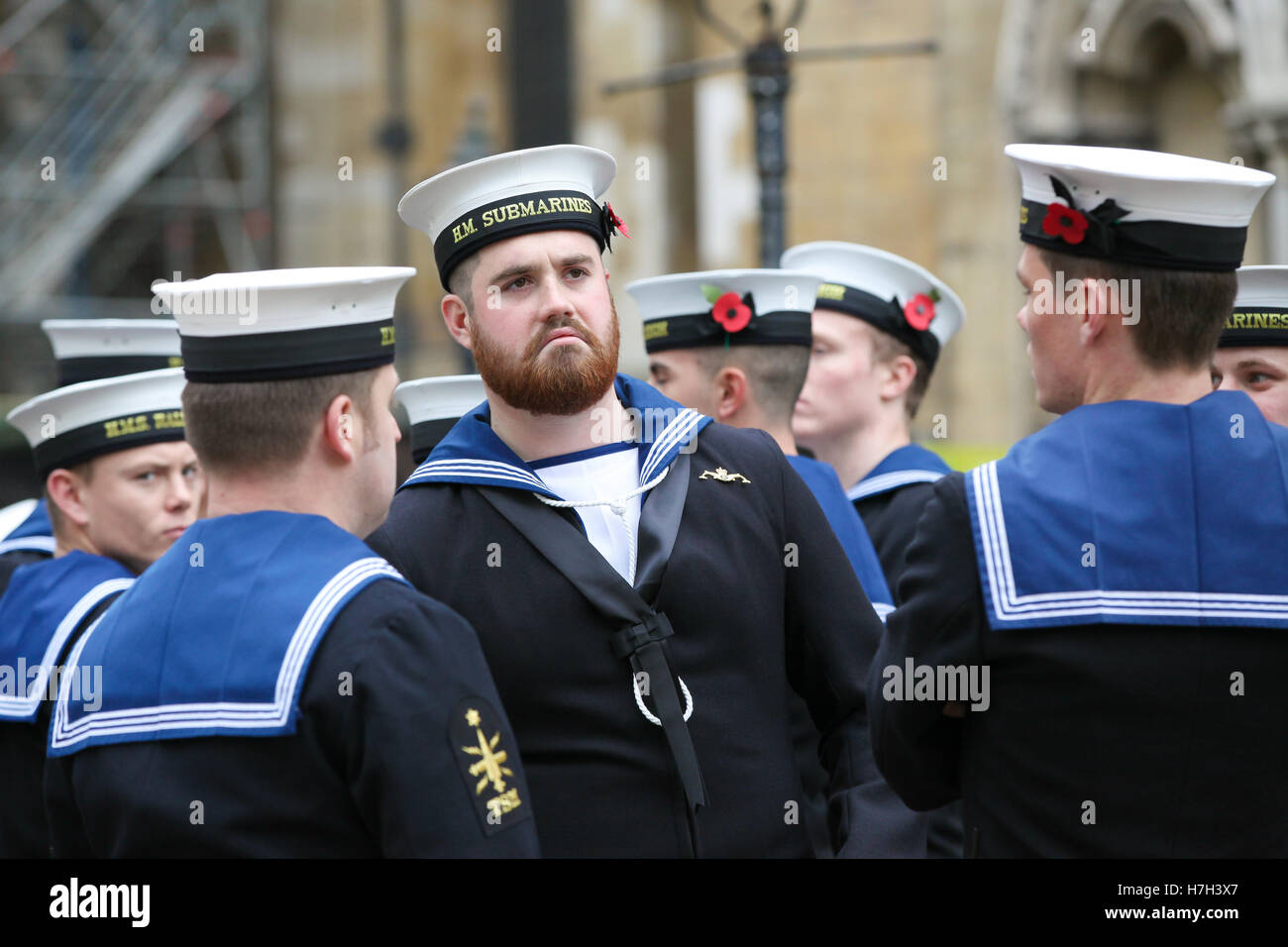 London, UK. 5th Nov, 2016. Members of British Royal Navy held a ...